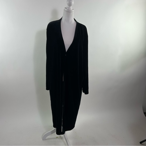 linda leal | Sweaters | Vintage Black Velvet Cover Up Long Sleeve Linda ...